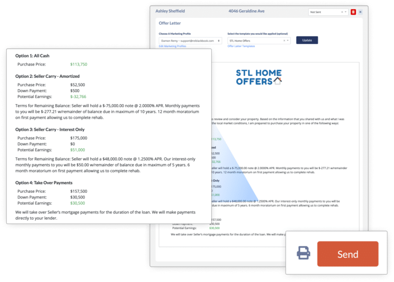 Multi-Offer Generator | Creative Finance Deal Calculator | REI BlackBook
